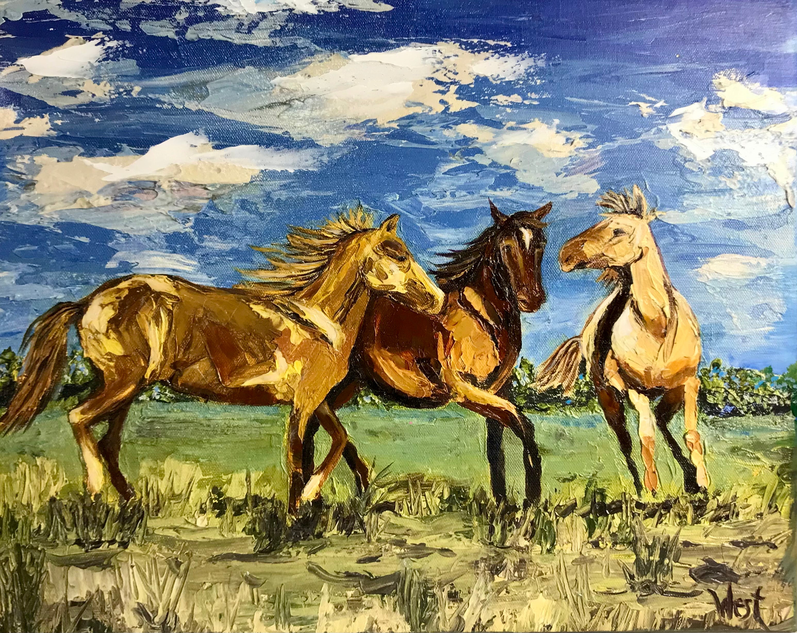 "Wild Hearts Free" - Limited Hand Embellished Reproduction